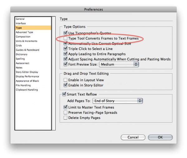 Preventing Frames From Converting Into Text Frames | CreativePro Network