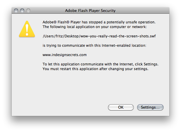 How To Deal With Flash Player Warnings On Exported SWFs CreativePro 