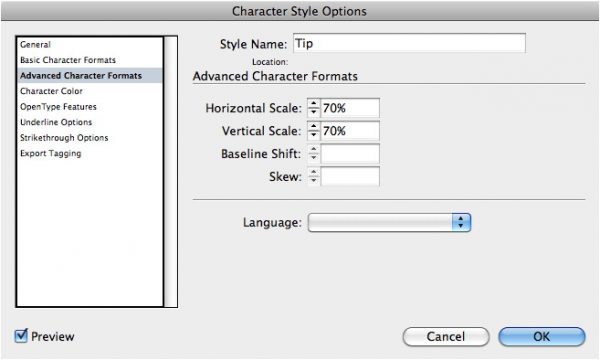 What’s the use for Horizontal and Vertical Scale on text