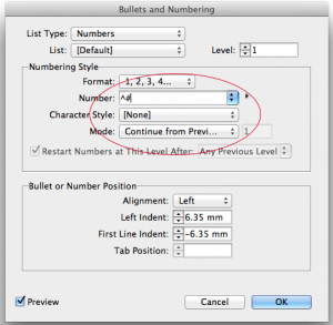 How to Number Rows in an InDesign Table