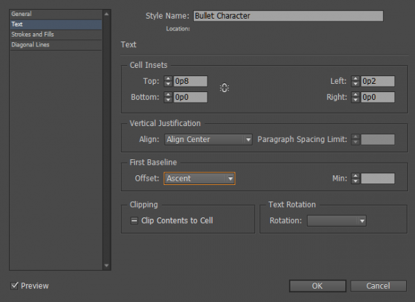 Tables to the Rescue: Centering a Bullet Character on a Paragraph ...