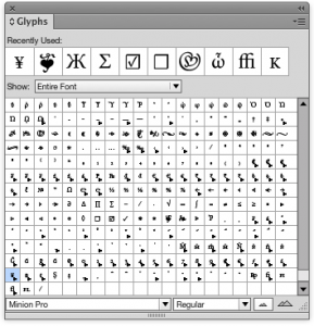 Tip of the Week: Controlling the Glyphs Panel Display | CreativePro Network