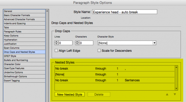 Controlling Line Breaks with Nested Styles | CreativePro Network