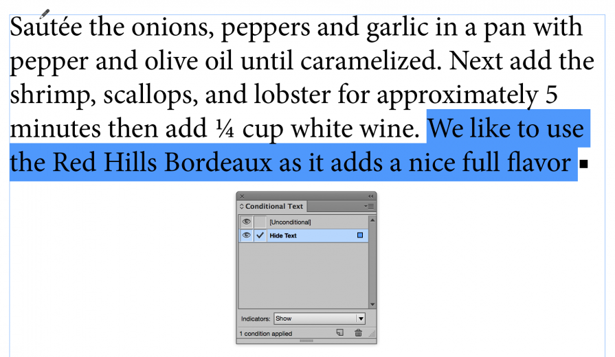 Using Conditional Text in an Unconventional Way | CreativePro Network