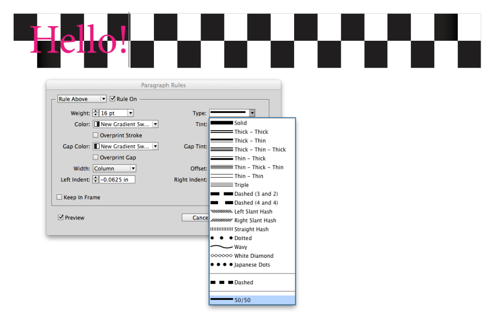 How to Create a Checkerboard Paragraph Rule | CreativePro Network