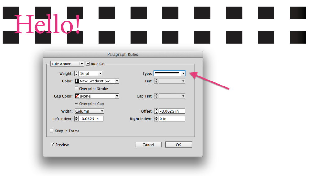 How to Create a Checkerboard Paragraph Rule | CreativePro Network