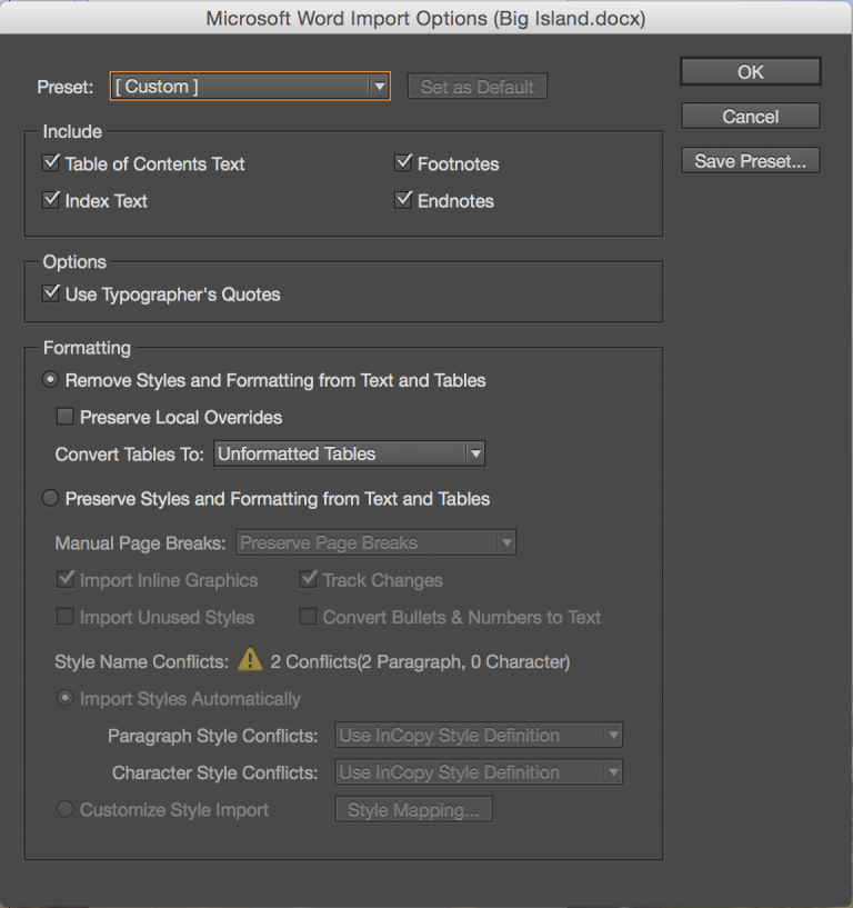 Retaining Important Formatting When Importing Word Documents 