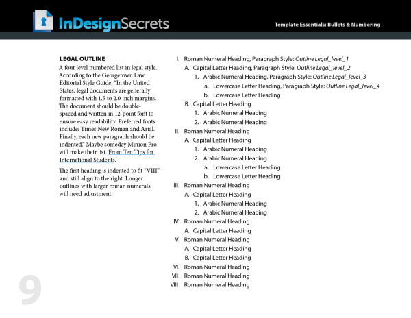 InDesign Template Essentials: Bullets & Numbering