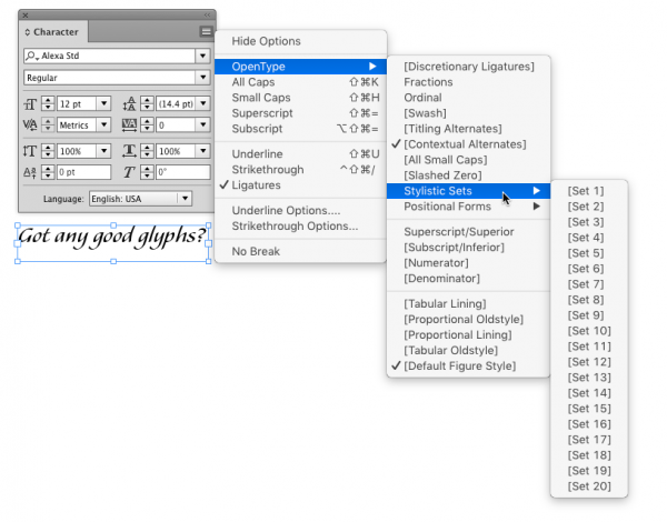 Using Stylistic Sets | CreativePro Network