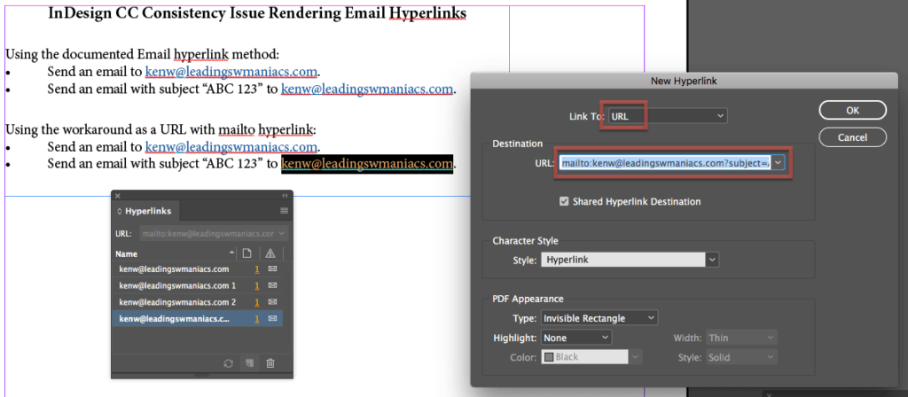 A Fix For InDesign’s Email Hyperlink Problem