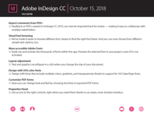 InDesign New Features Guide Updated for CC 2019 | CreativePro Network
