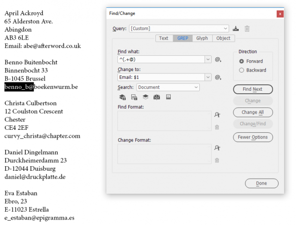 GREP in InDesign Excerpt: Learning by Example | CreativePro Network