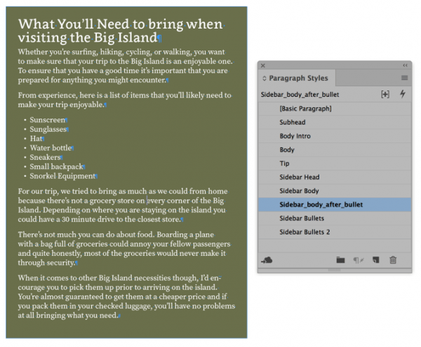 Adjusting Space Between List Items