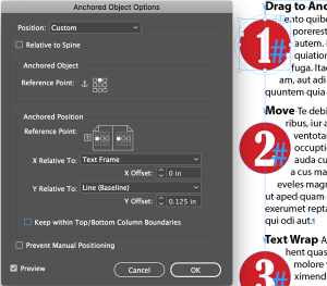 Working with Anchored Objects in InDesign