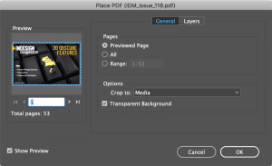 Placing Multipage Files into InDesign