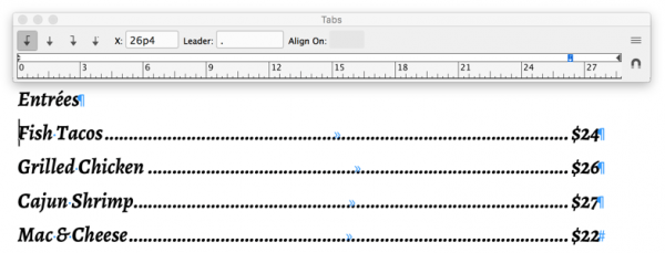 InDesign 101: Tabs | CreativePro Network
