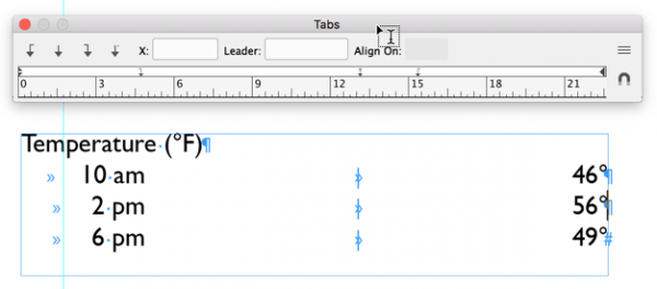 InDesign 101: Tabs