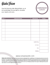 InDesign Template: Price List & Order Form | CreativePro Network