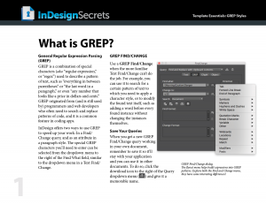 InDesign Template Essentials: GREP Styles | CreativePro Network
