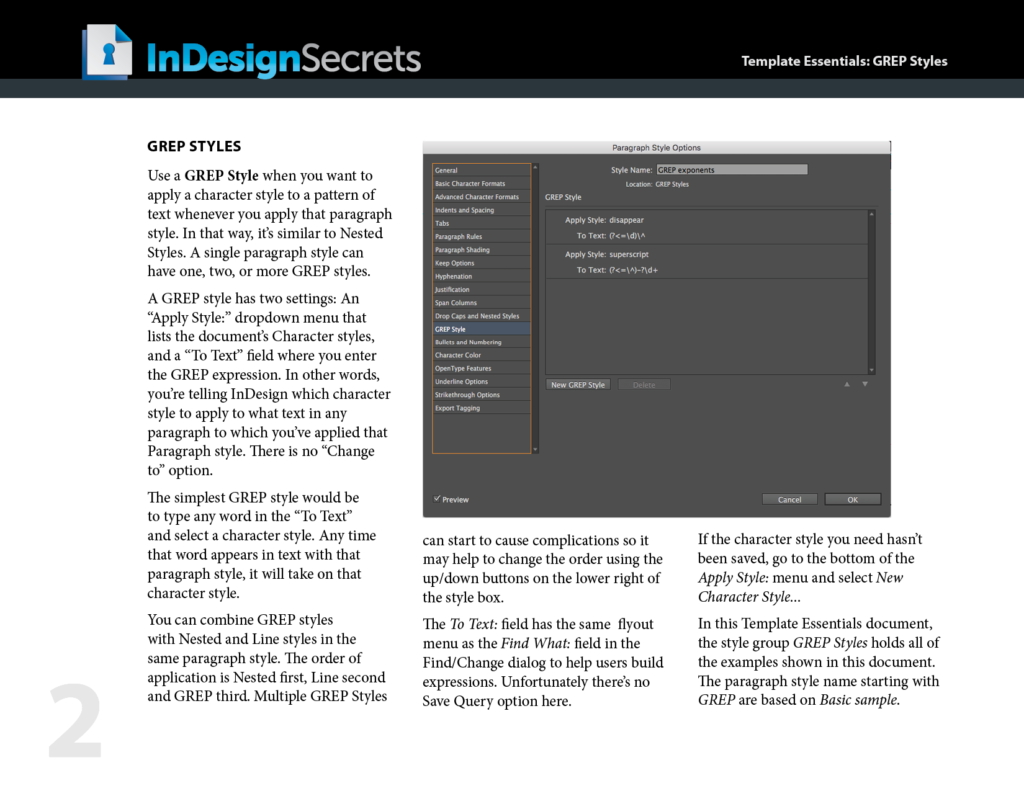 InDesign Template Essentials: GREP Styles | CreativePro Network