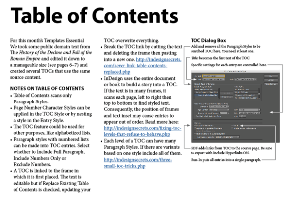 InDesign Template Essentials: Tables of Contents | CreativePro Network
