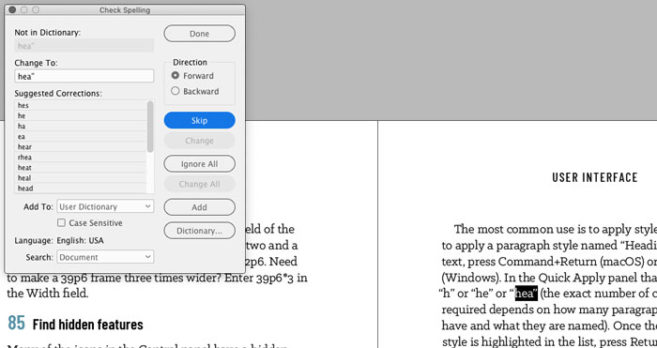 Spellcheck Bug Fixed in InDesign 16.0.1