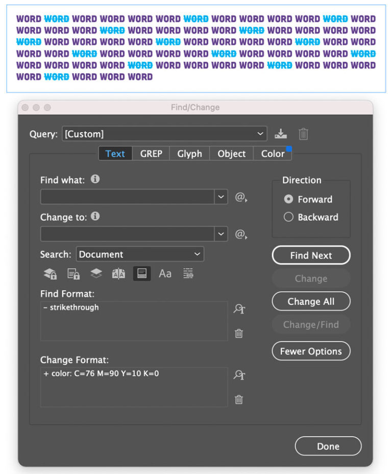 Excluding Items with Specific Formatting in InDesign Find/Change ...