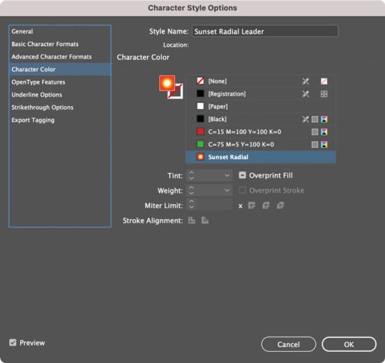 Applying Gradients to Dot Leaders in InDesign | CreativePro Network