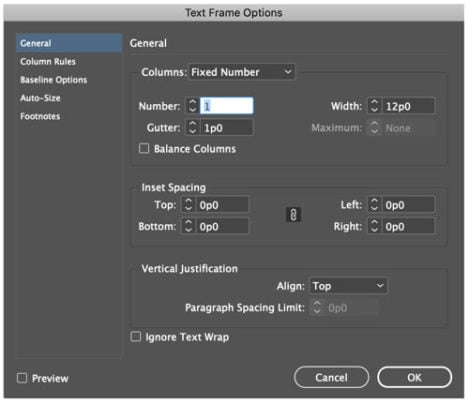 Understanding InDesign’s Text Frame Options | CreativePro Network