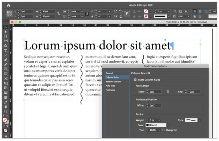 Understanding InDesign’s Text Frame Options