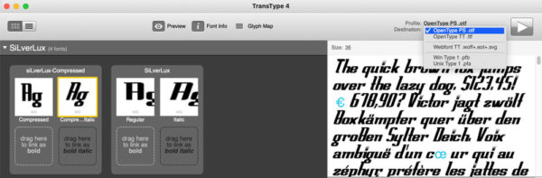 How to Convert PostScript Fonts to OpenType with TransType ...