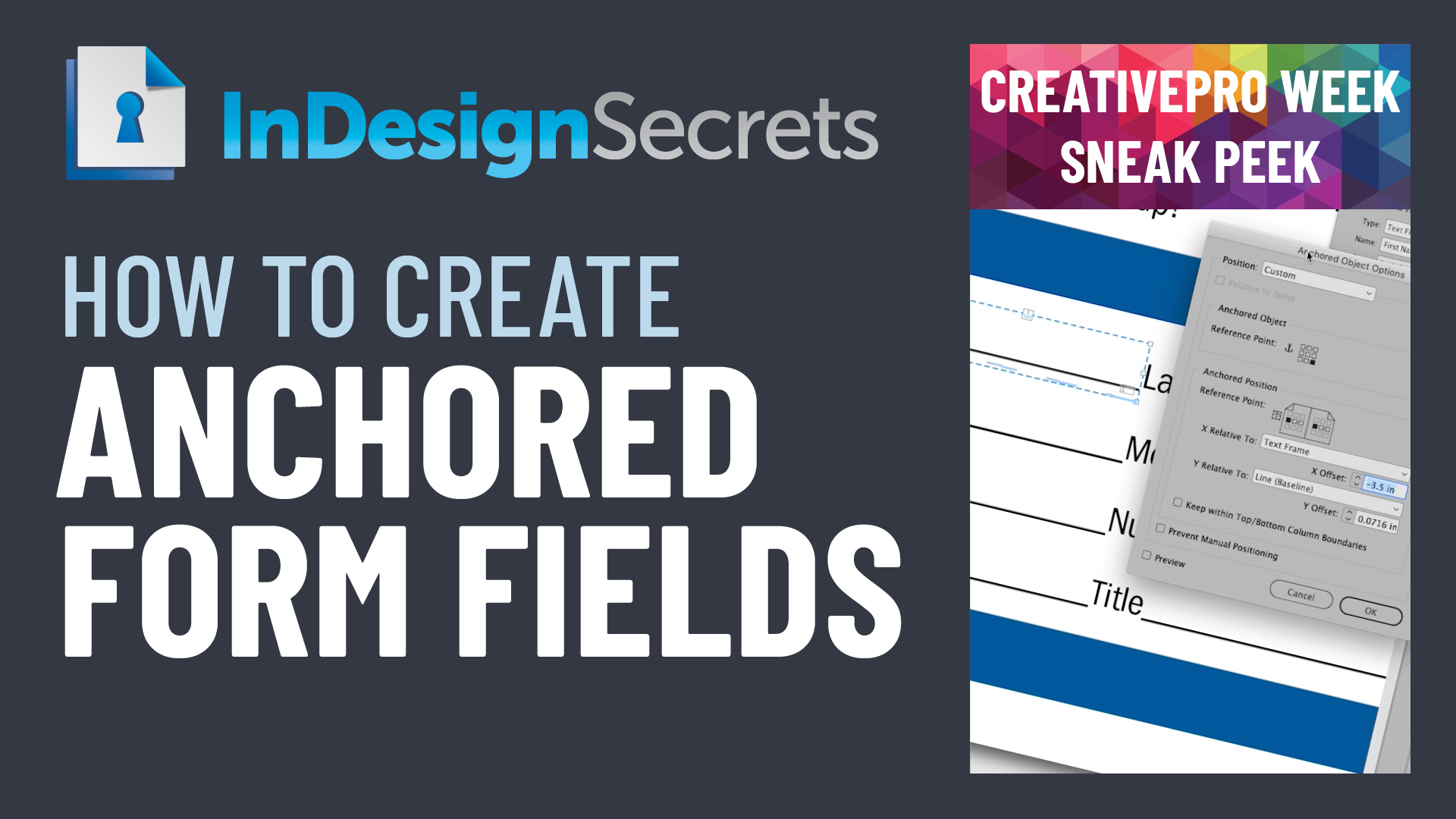 InDesign How-To: Create Anchored Form Fields | CreativePro Network InDesign How-To: Create Anchored Form Fields | CreativePro Network