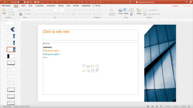 Creating Paragraph Styles in PowerPoint