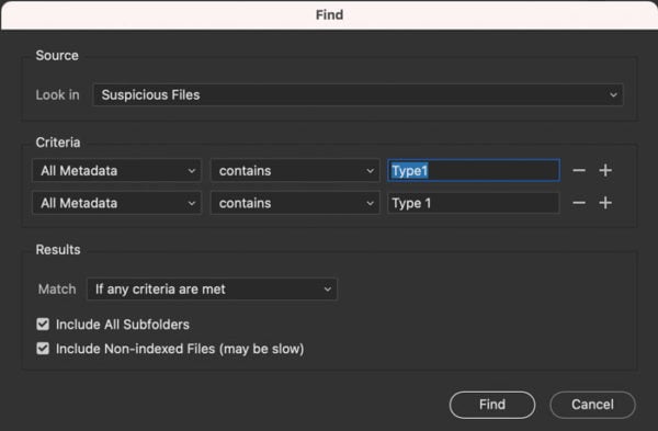 How to Tell Which Files Use Type 1 PostScript Fonts | CreativePro Network