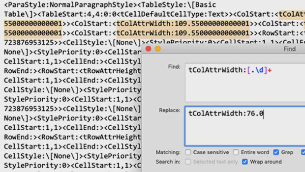 Change Column Width Across Many Tables In A Story CreativePro Network