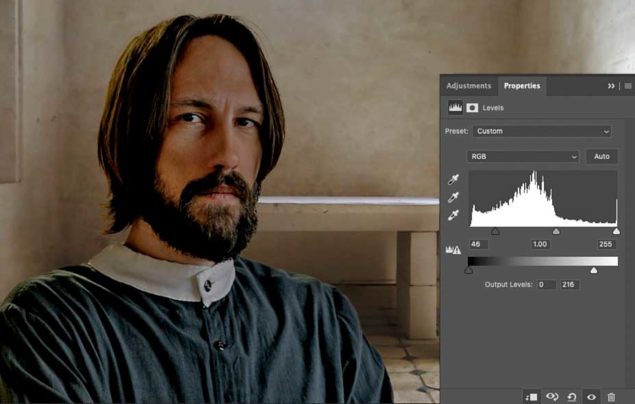 Creating Light and Shade in Photoshop with Levels Adjustment Layers