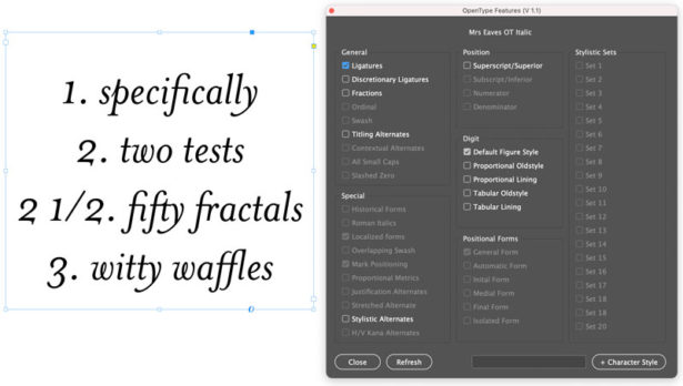 A Script for Accessing OpenType Features in InDesign | CreativePro Network