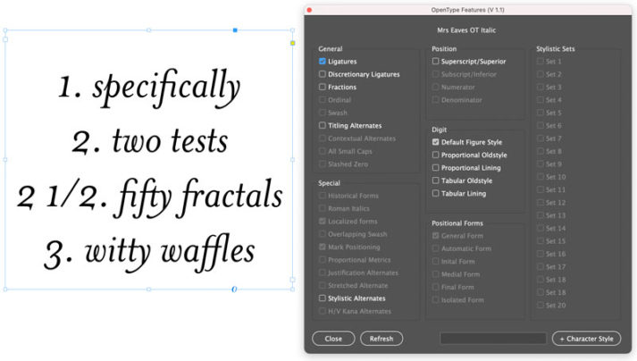 A Script for Accessing OpenType Features in InDesign | CreativePro Network