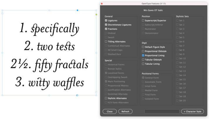 A Script for Accessing OpenType Features in InDesign | CreativePro Network