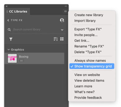 How to Place CC Library Items with Transparency