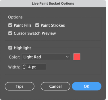 Live Paint in Illustrator
