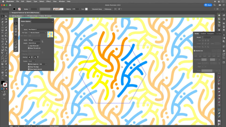 Creating Hexagonal Patterns And Pattern Brushes In Illustrator