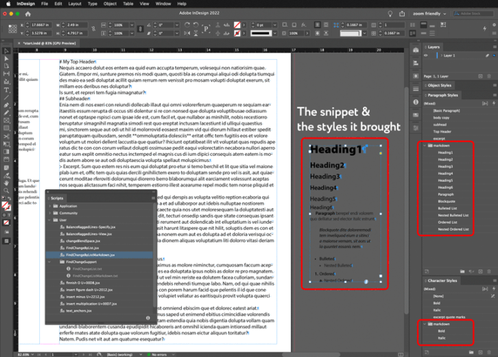 Markdown to InDesign, Simplified