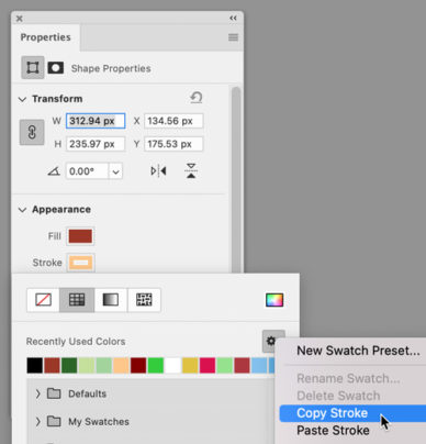 How to Copy Shape Formatting in Photoshop