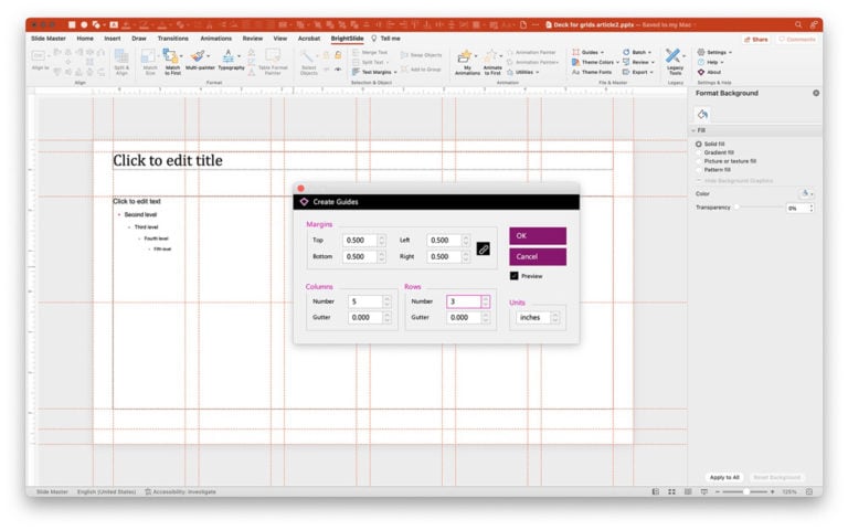 Setting Up a Design Grid in PowerPoint