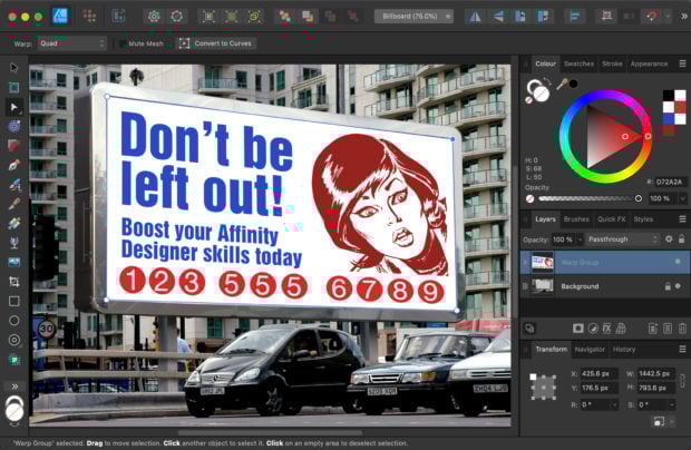 Warping Artwork in Affinity Designer | CreativePro Network
