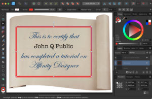 Warping Artwork in Affinity Designer