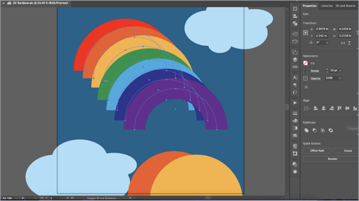 Making a 3D Rainbow in Illustrator