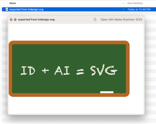 A Script to Export SVG Content From InDesign