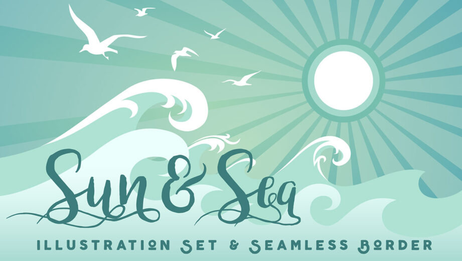 Illustrator Downloadable: Sun & Sea Graphic Set